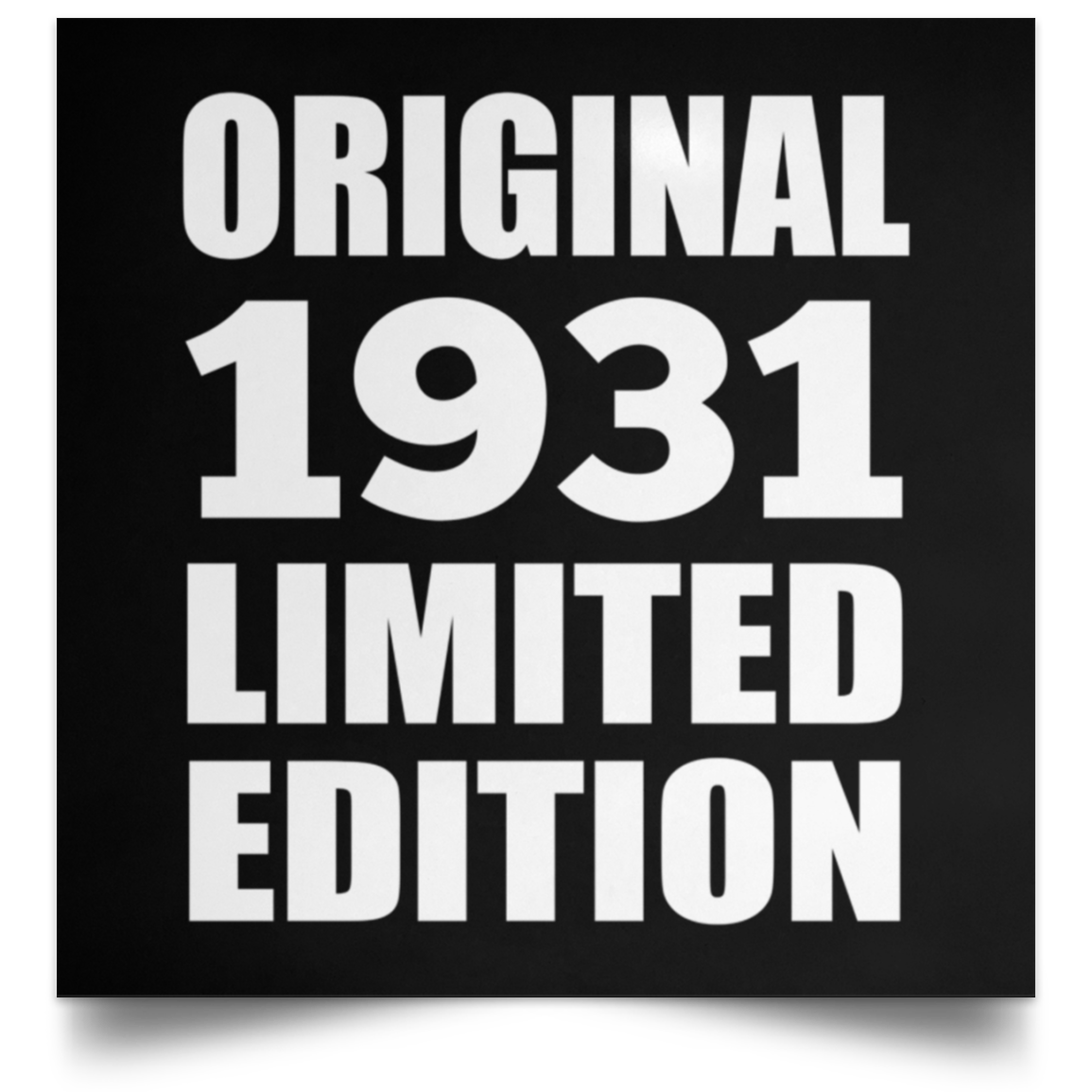 93rd Birthday Original 1931 Limited Edition - Poster Square – Designsify